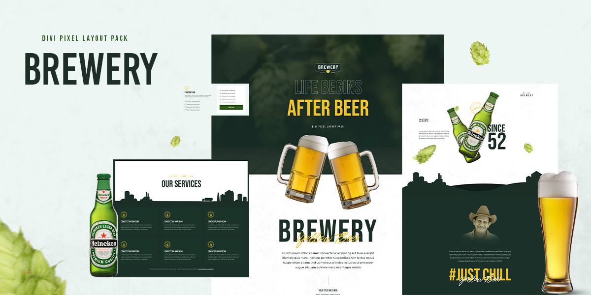 Brewery FREE Divi Pixel Layout Pack