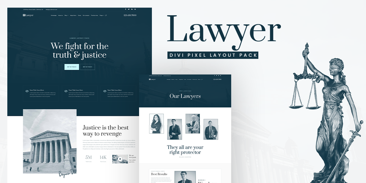 Lawyer FREE Divi Pixel Layout Pack